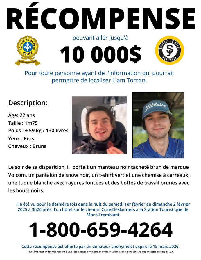Liam Gabriel Toman - Récompense offerte par Jeunesse au Soleil - Sûreté ...